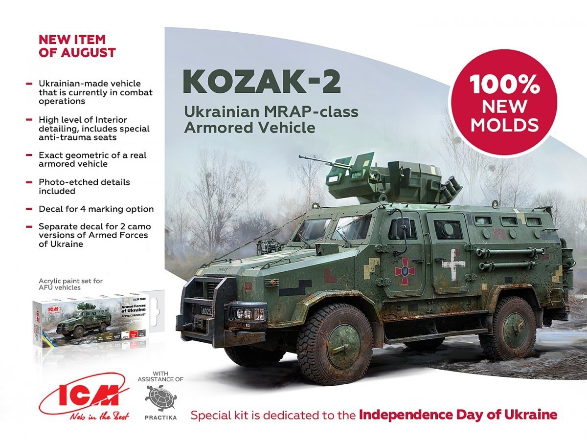 ICM 35014 Kozak-2 Ukrainian MRAP-class Armored Vehicle 1 35 - po 1945 - 1 35 - Pojazdy i sprzęt ...