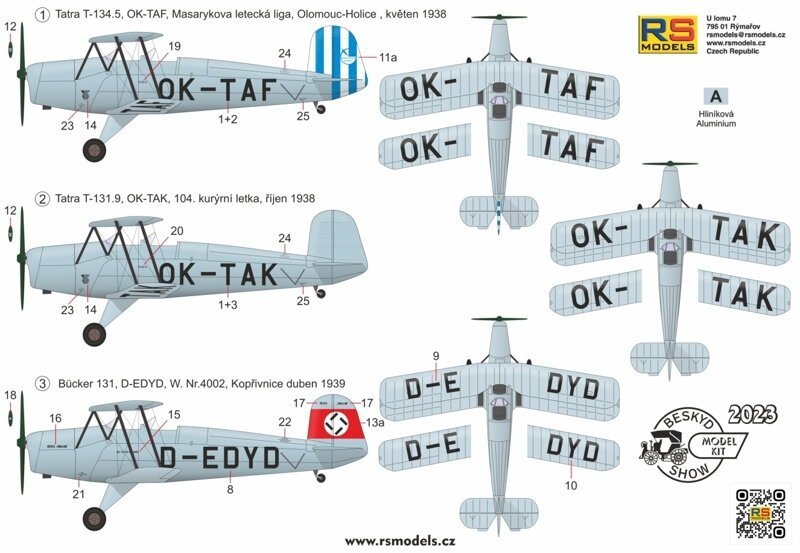RS Models 94020 Bucker 131 Tatra-131 1 72 - 1:72 - Modele samolotów ...