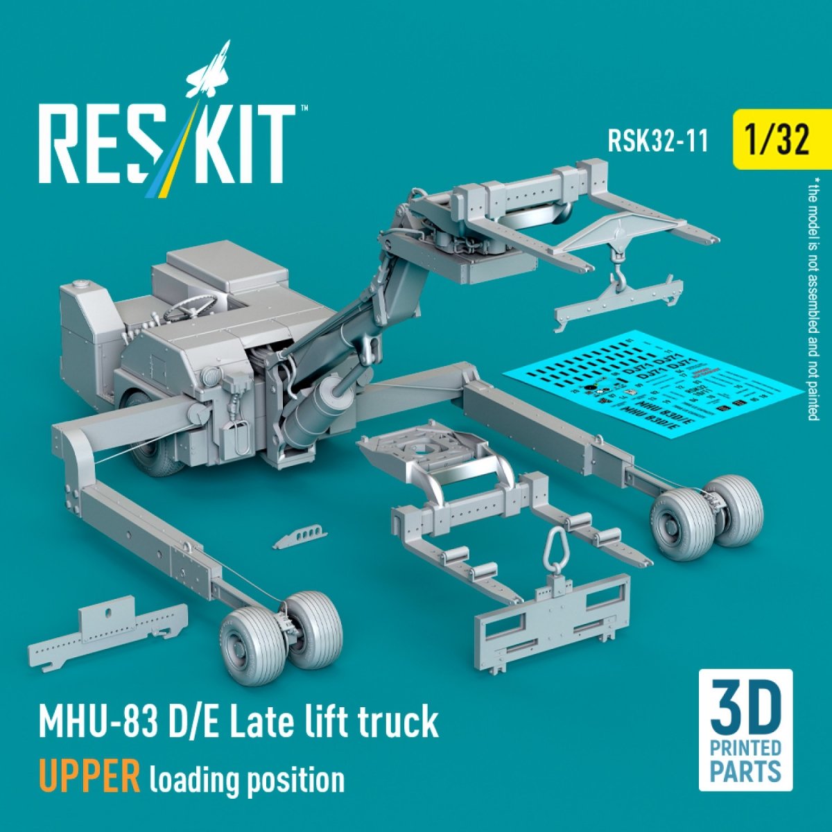 RESKIT RSK32-0011 MHU-83 D E Late lift truck UPPER loading position (3D Printed model kit) 1 32 ...