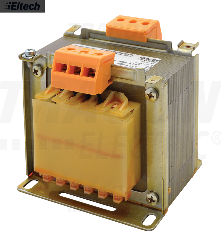 Transformator bezpieczeństwa, jednofazowy 230-400V / 12-24V, max.160VA TVTRB-160-B - ELTECH Poznań