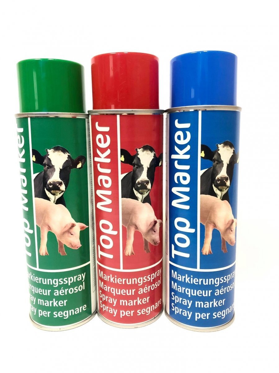 Zestaw 3 kolory - spray do znakowania zwierząt, TopMarker, 500ml
