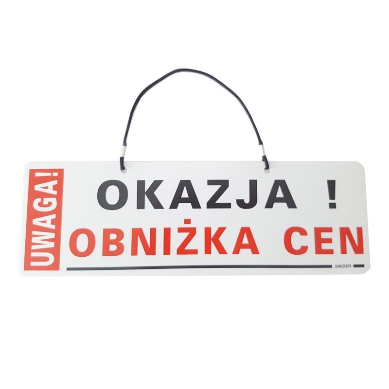 Tabliczka informacyjna - Okazja Obniżka cen • Tabliczki informacyjne ...