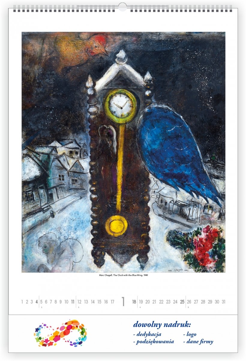 Kalendarza ścienny wieloplanszowy MARC CHAGALL 2026