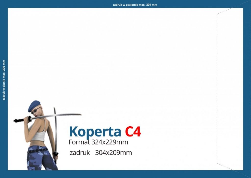 koperta firmowa, druk offsetowy 4+ C4 (324 x 229 mm) - 1000 sztuk ...