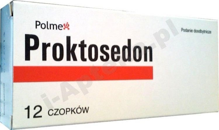 PROKTOSEDON (Proctosone) x 12 czopków - Żylaki nóg, hemoroidy - Apteka ...