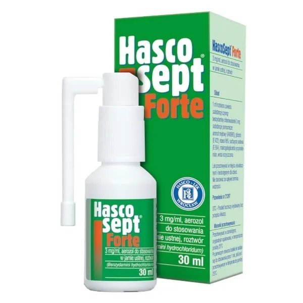 Hascosept Forte Lek na Ból Gardła Spray 30ml | Polskimarket.nl