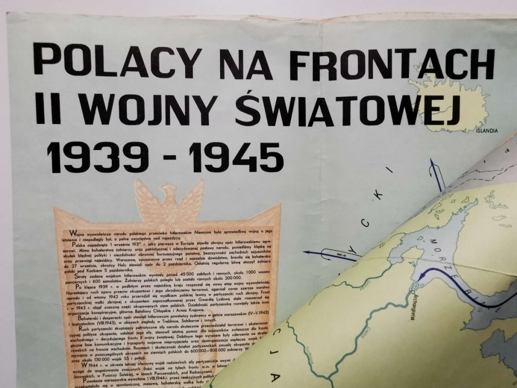 POLACY NA FRONTACH II WOJNY ŚWIATOWEJ 1939-1945 1968 - Mapy, atlasy, plany miast - MAPY ...