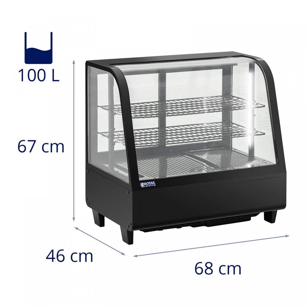 ROYAL CATERING 10012445 Witryna chłodnicza 100L RCCC-100-BT 4062859064073