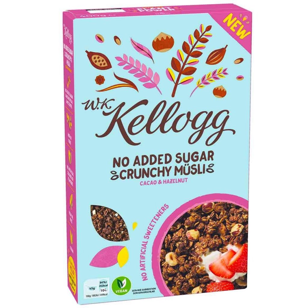 Kellogg's Musli bez Cukru Kakao Orzechy Laskowe 400g - Musli, płatki ... Kellogg's Musli bez Cukru Kakao Orzechy Laskowe 400g - Musli, płatki ...