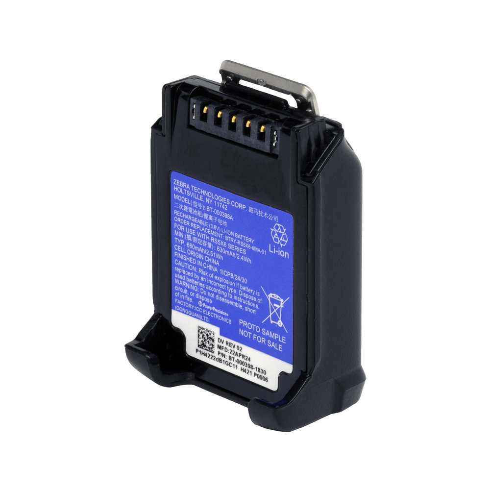 BTRY-RS5X6-6MA-01, Zebra Zapasowa bateria przystosowana do chłodni, 660 ...