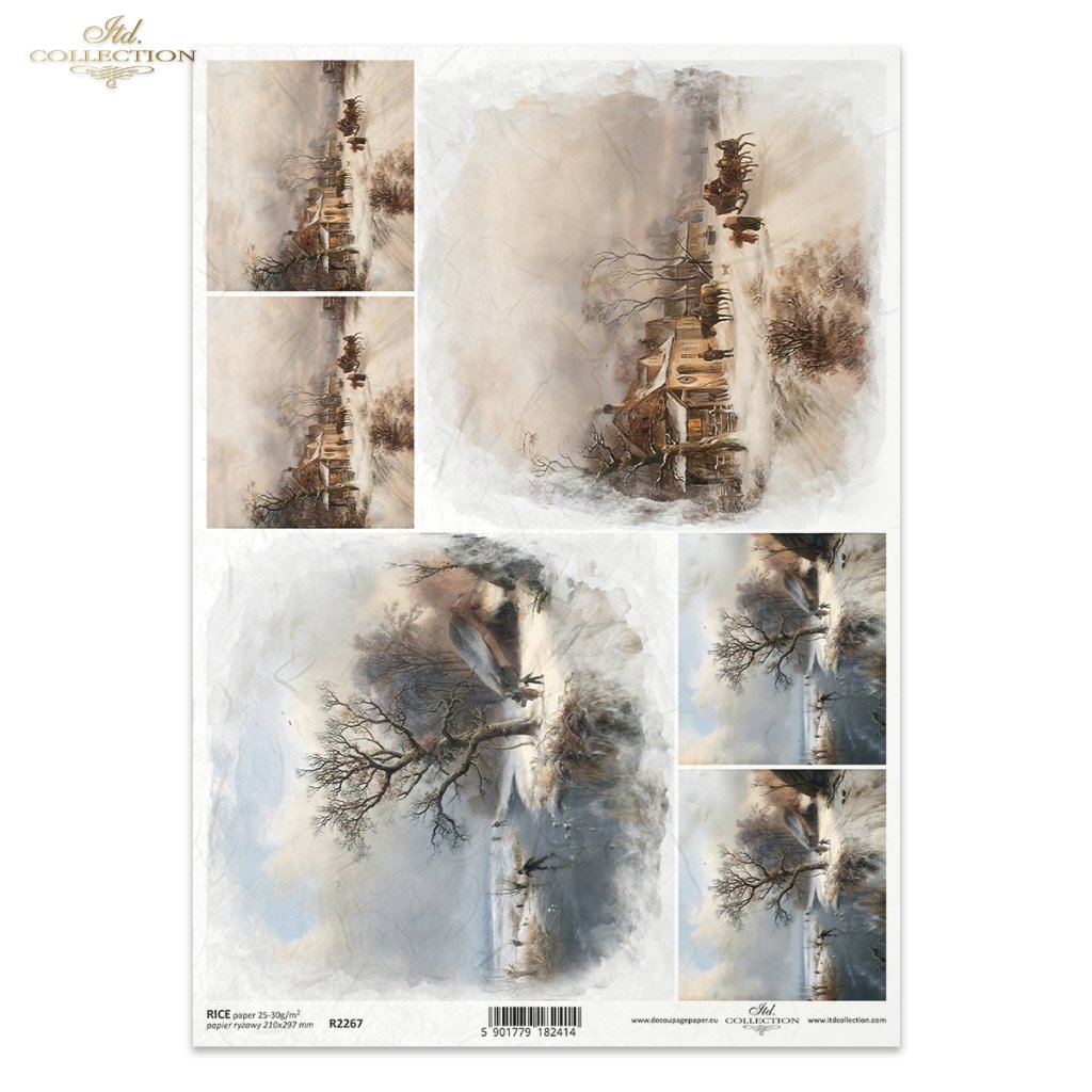 Rice paper R2267 * vintage, views, landscape