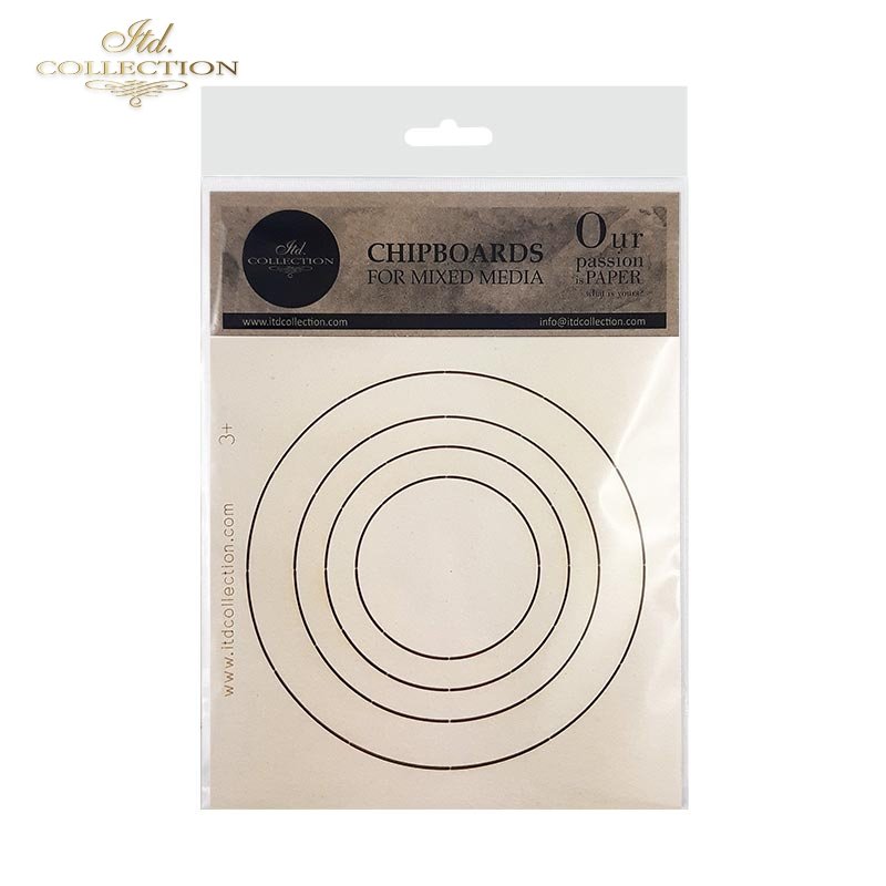 Chipboard T025 * circle, round frame