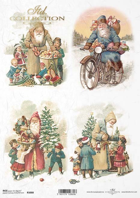 Rice paper R1008 - Christmas decoupage paper, Santa Claus