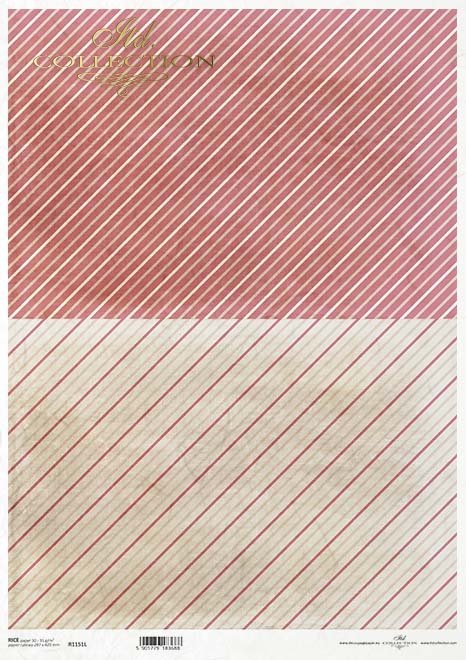 Rice paper A3 R1151L - wallpaper motif, stripes