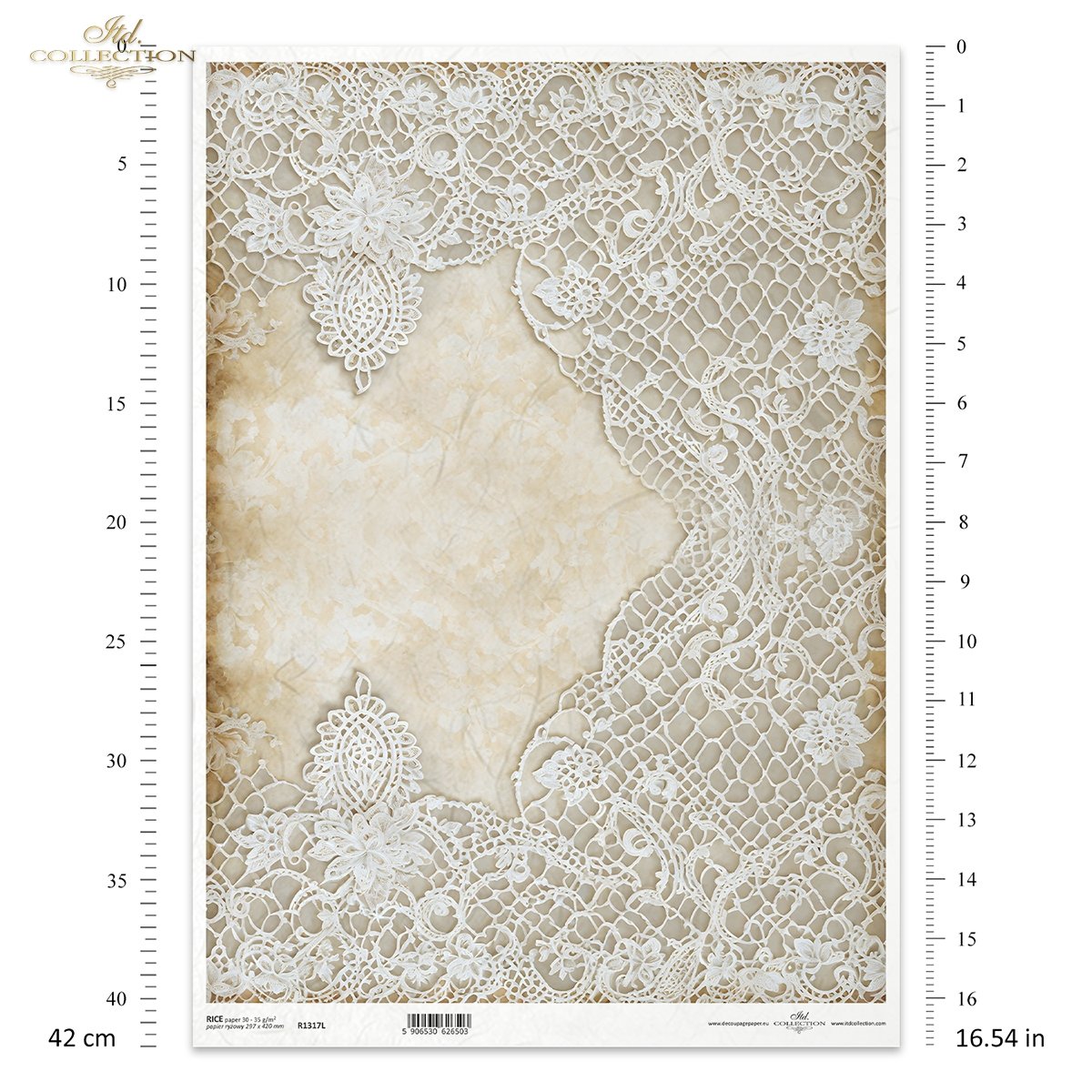 Rice paper A3 R1317L - lace