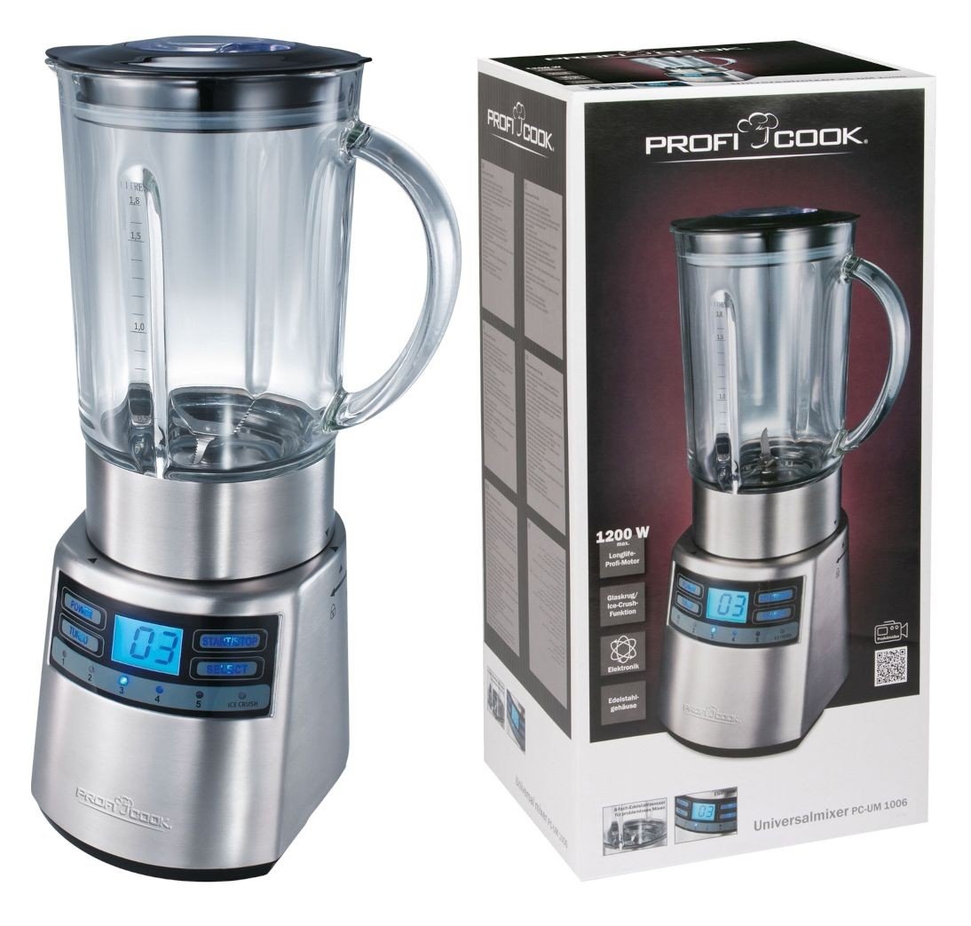 Blender kielichowy do koktajli, mikser uniwersalny ProfiCook PC-UM 1006 ...