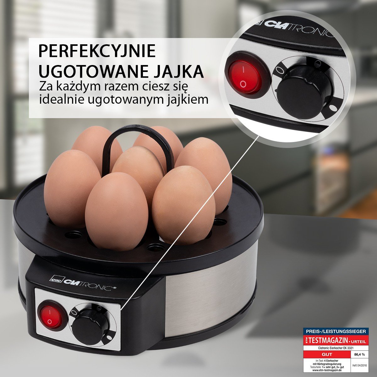 Jajowar urządzenie do gotowania jajek 7 jaj Clatronic EK 3321 ...